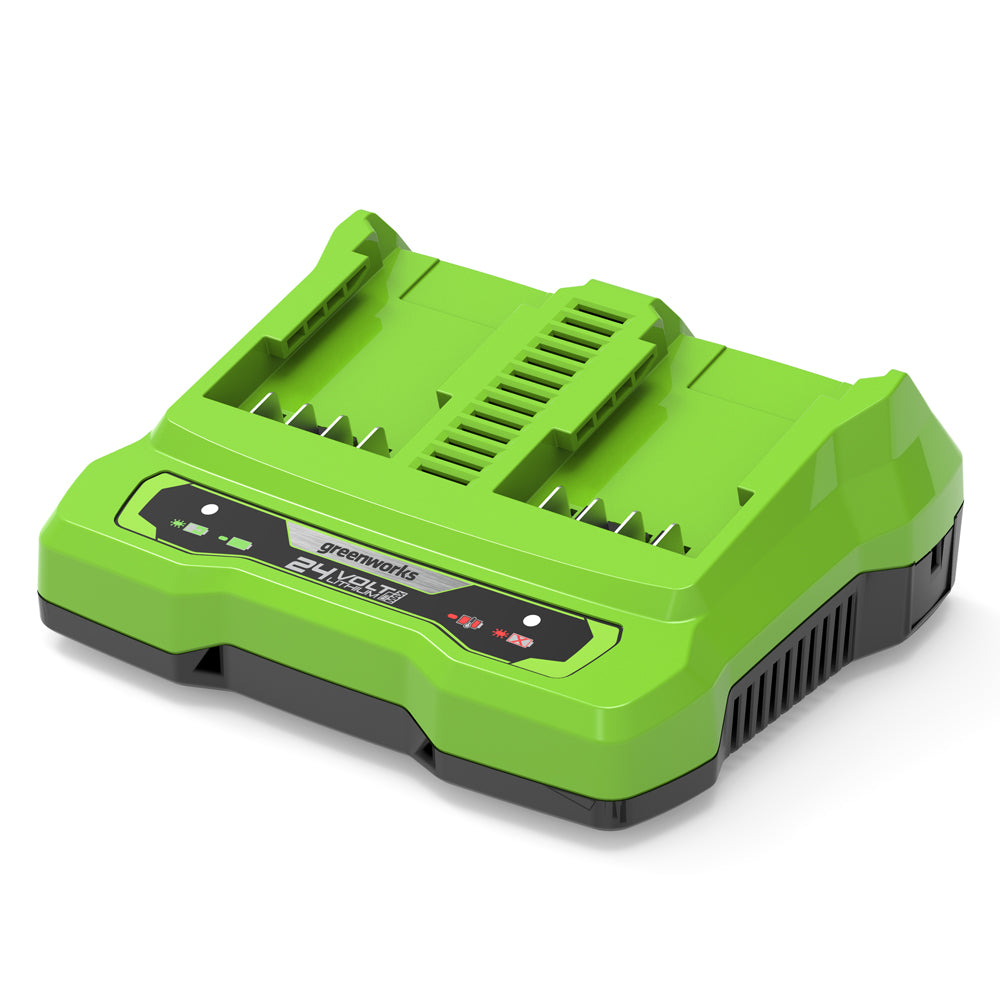 GreenWorks G24X2UC4 24V+24V 4A Twin Port Lithium-Ion Battery Charger ...