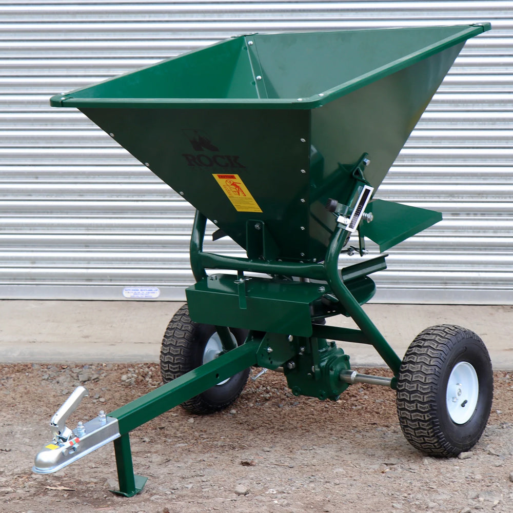 Rock 350lb ATV Towed Spreader – The Green Reaper