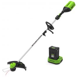 GreenWorks Pro GD60LTK2 60V Cordless Grass Trimmer (with 2Ah Battery ...