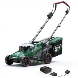 Webb Eco WEV20LM33B4 20V Push Cordless Lawn Mower (with 4Ah Battery ...