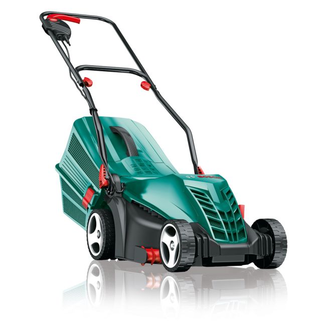 Flymo EasiStore 340R Electric Rotary Lawn Mower with Rear Roller