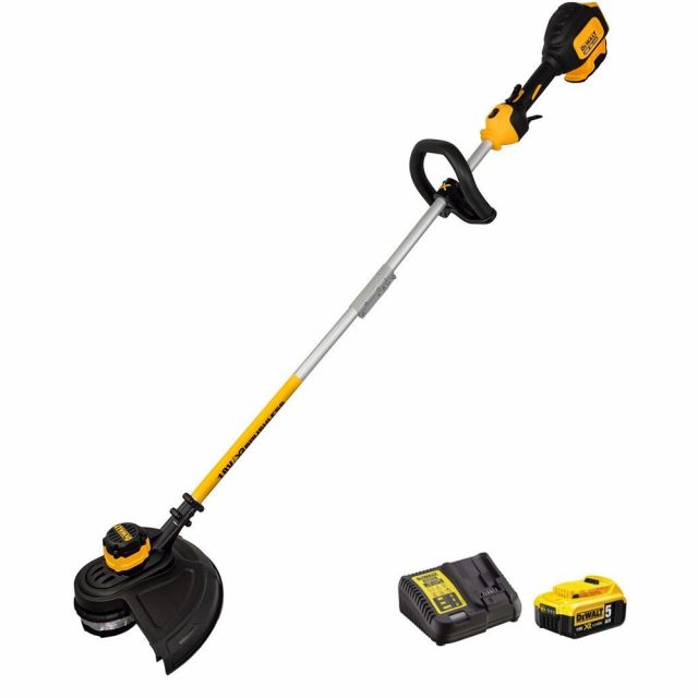 DeWalt DCMST561P1-GB 18V XR Cordless Grass Trimmer (with 5Ah Battery ...
